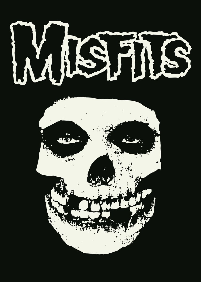 'Misfits Skull Logo' Poster, picture, metal print, paint by mouna rudo ...