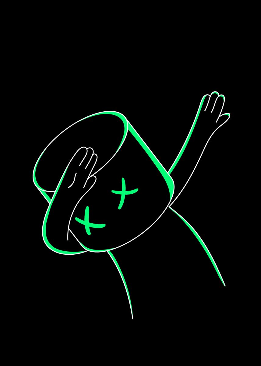 'Marshmallow Man Dabbing' Poster, picture, metal print, paint by Ericc ...