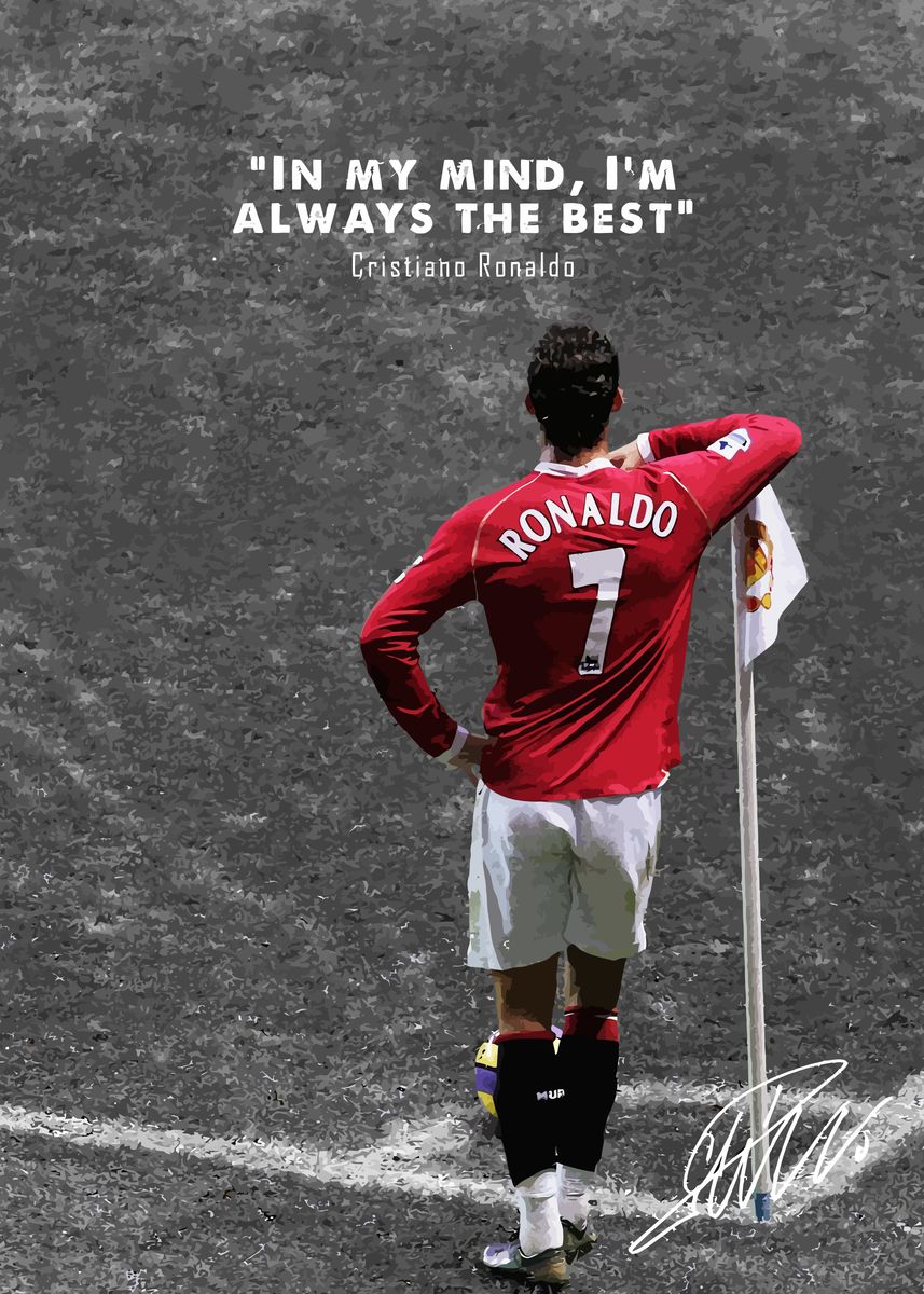 'Cristiano Ronaldo Quote' Poster, picture, metal print, paint by Ur ...