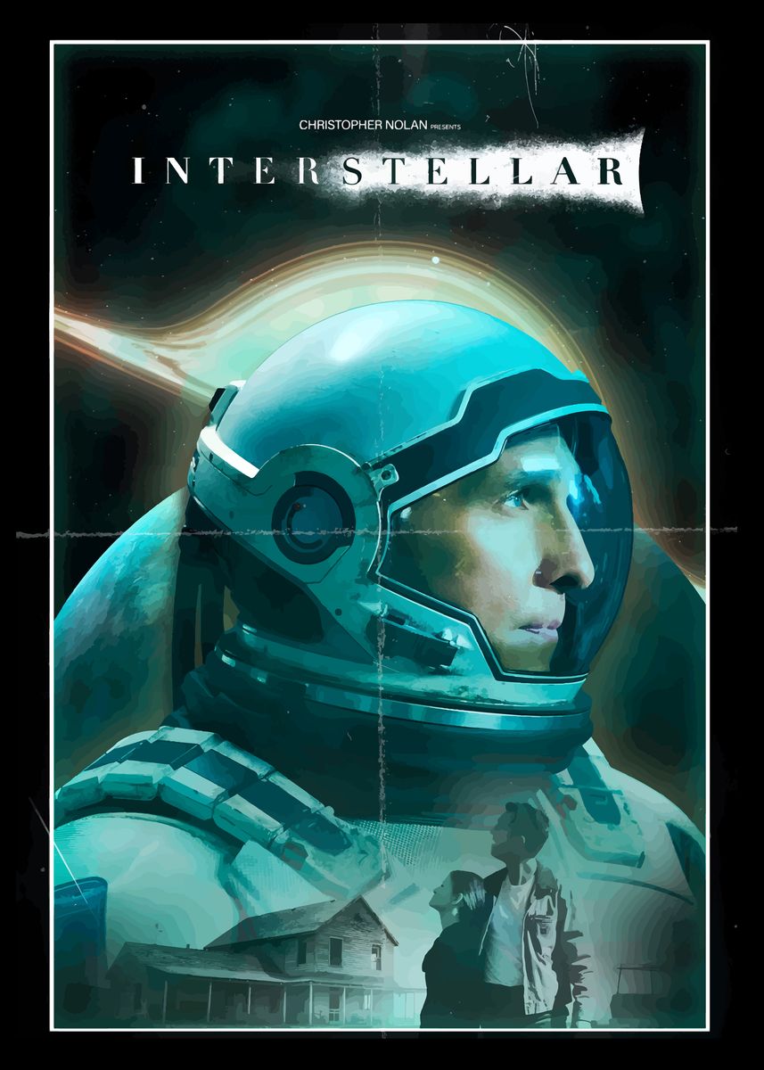 'Interstellar Vintage Film' Poster, picture, metal print, paint by ...