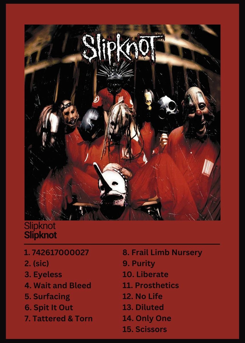 'Slipknot - Slipknot Album Poster' Poster, picture, metal print, paint ...
