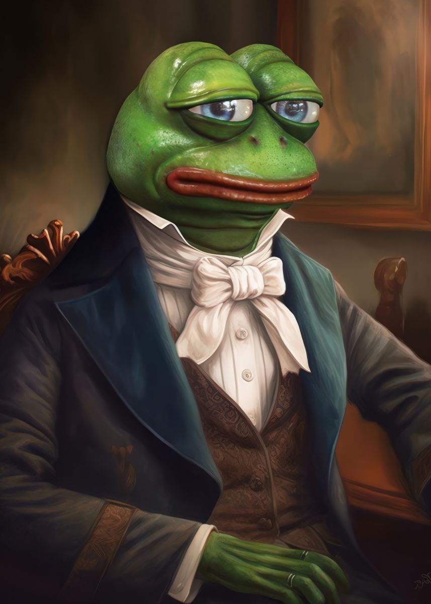 'Pepe the Frog meme' Poster, picture, metal print, paint by KAWS ART | Displate