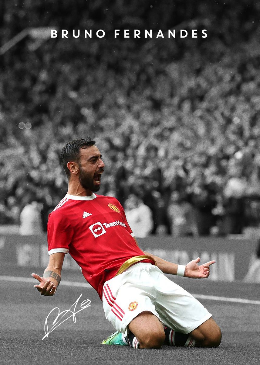 'Bruno Fernandes' Poster, picture, metal print, paint by Brian John ...