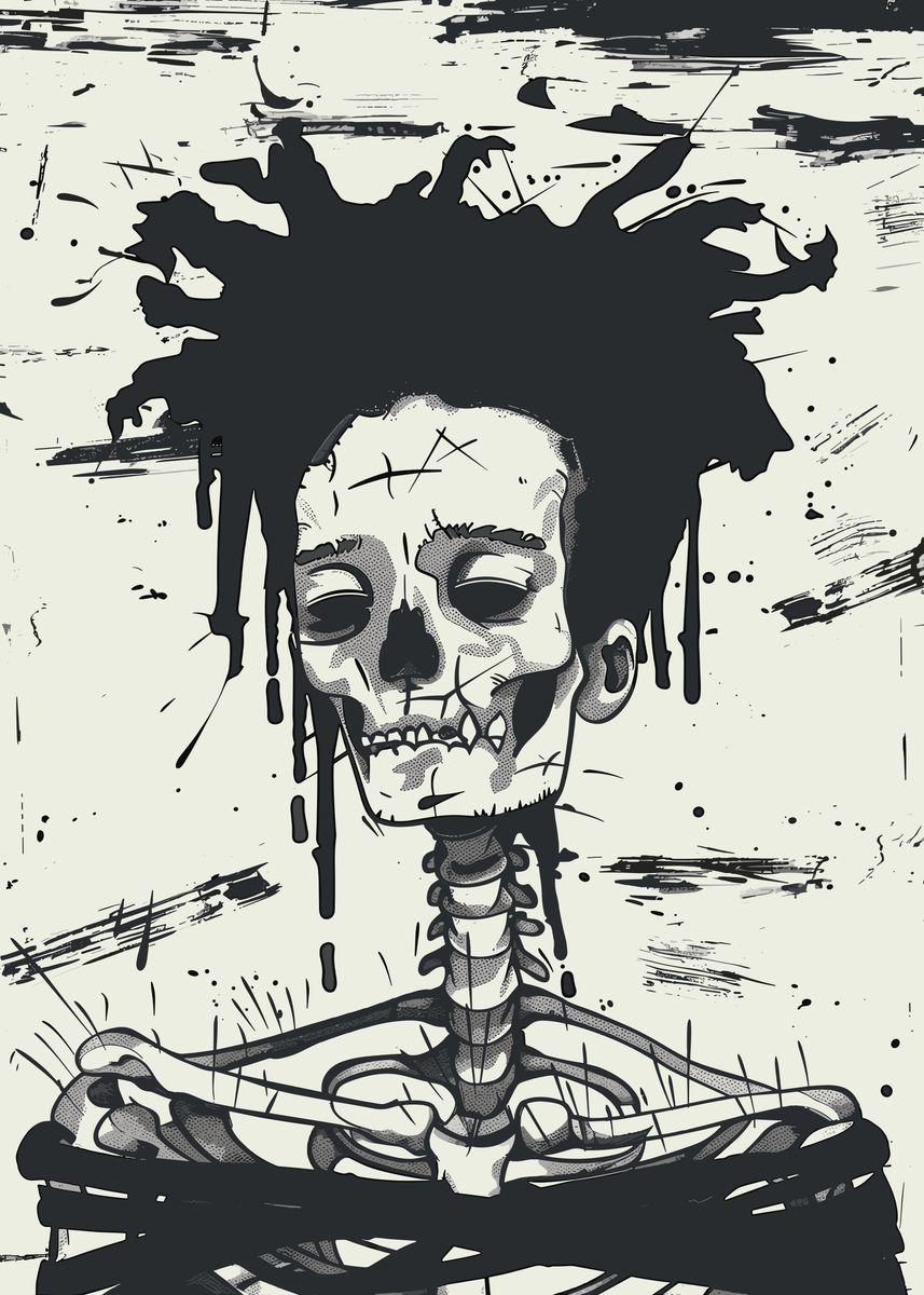 'Dreadlocks Skin and Bone' Poster, picture, metal print, paint by Omar ...