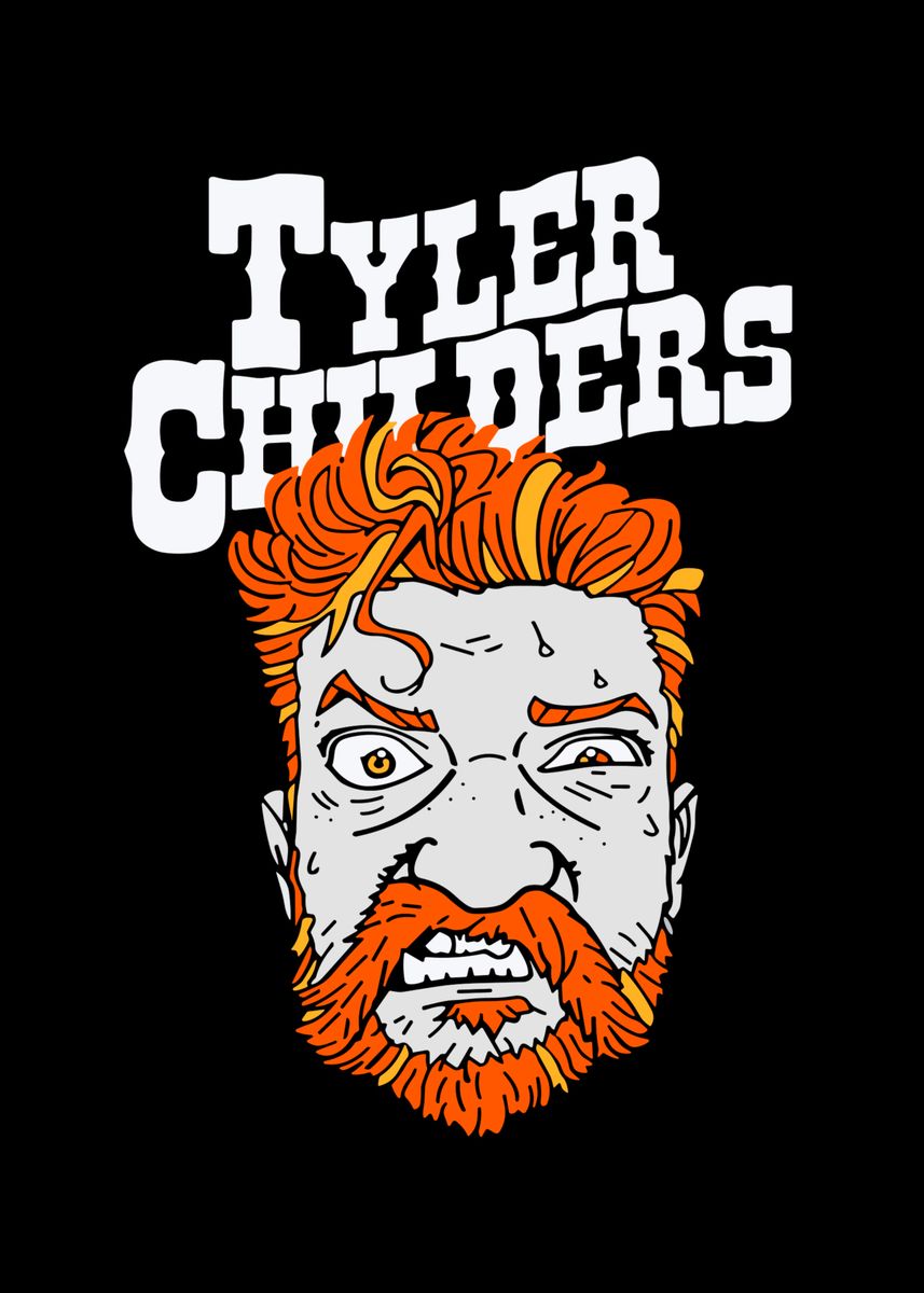 'Tyler Childers Music Illustration' Poster, picture, metal print, paint ...