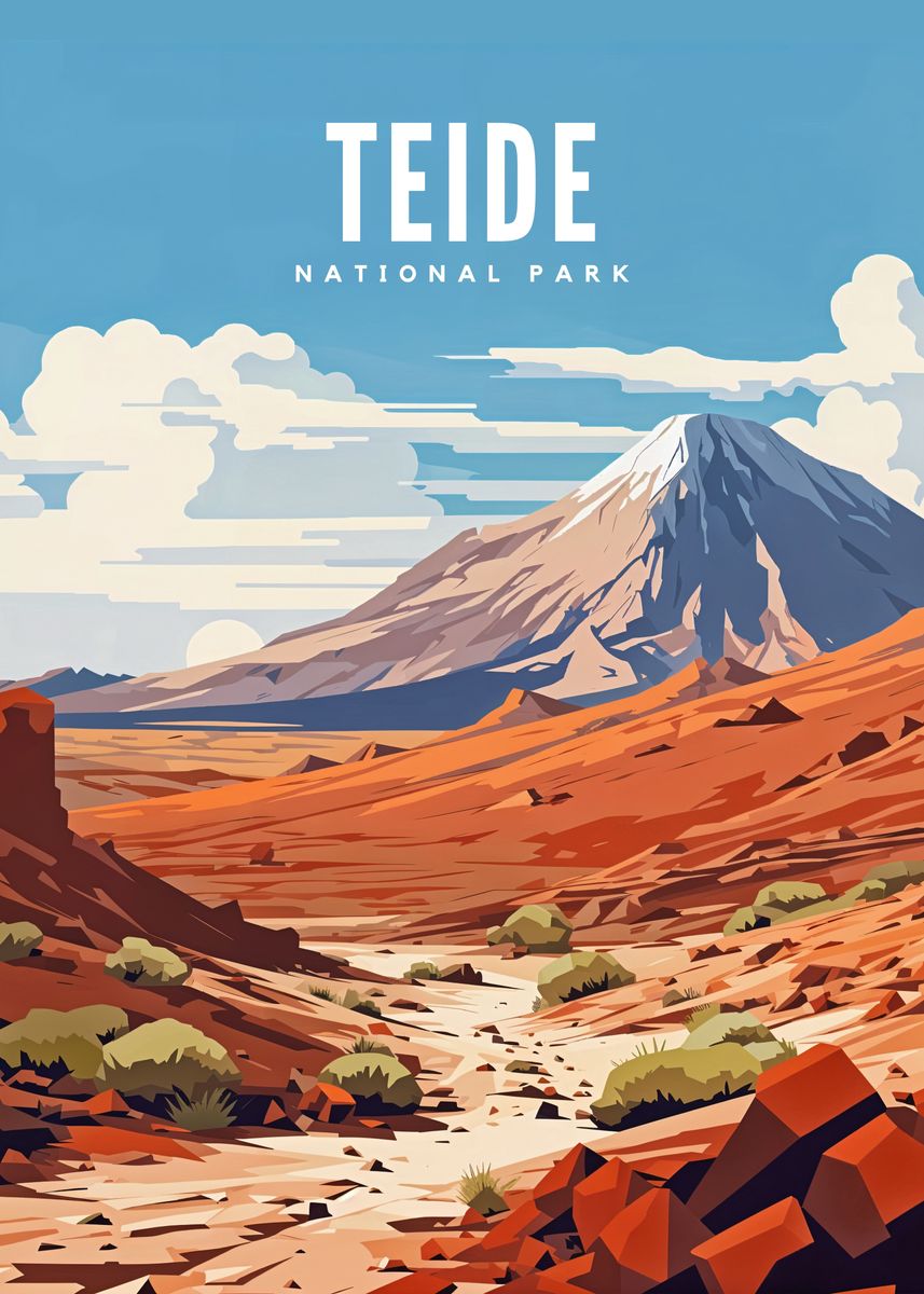 'Teide National Park Poster' Poster, picture, metal print, paint by ...
