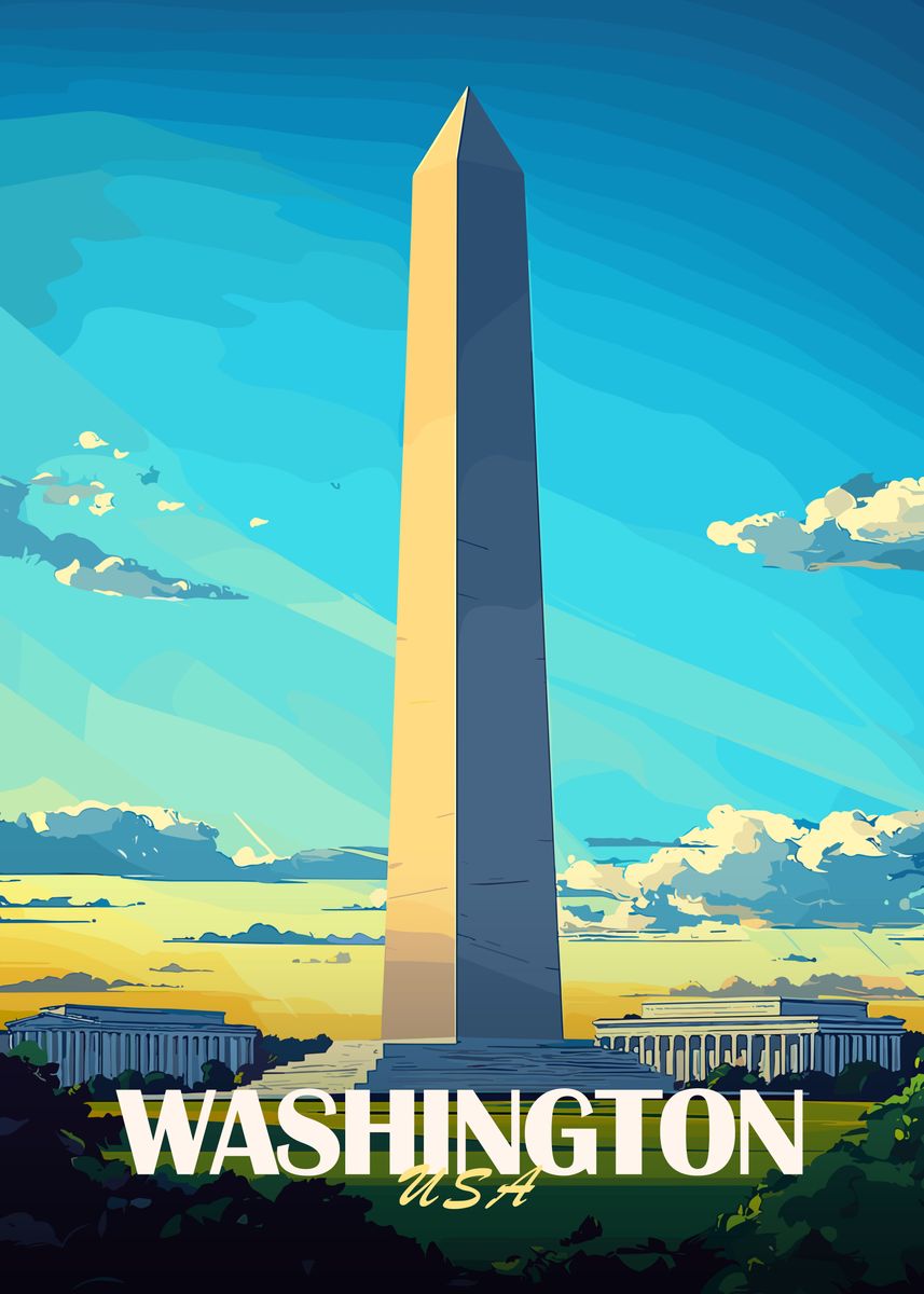 'Washington D.C. Monument' Poster, picture, metal print, paint by Mason ...