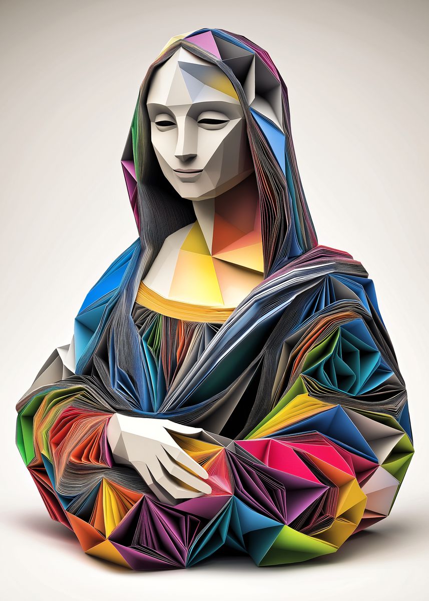 'Mona Lisa Paper Sculpture' Poster, picture, metal print, paint by Eo ...