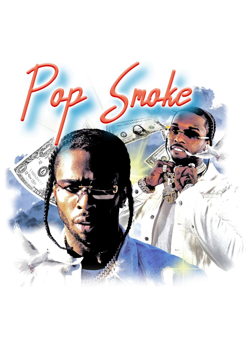 'Pop Smoke Portrait' Poster, picture, metal print, paint by Tresno ...