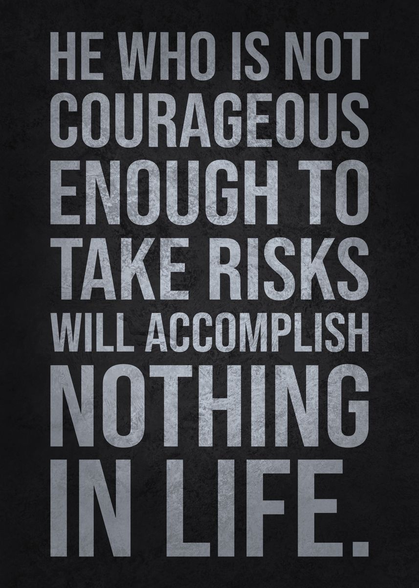 'Take Risks - Success Motivational' Poster, picture, metal print, paint ...