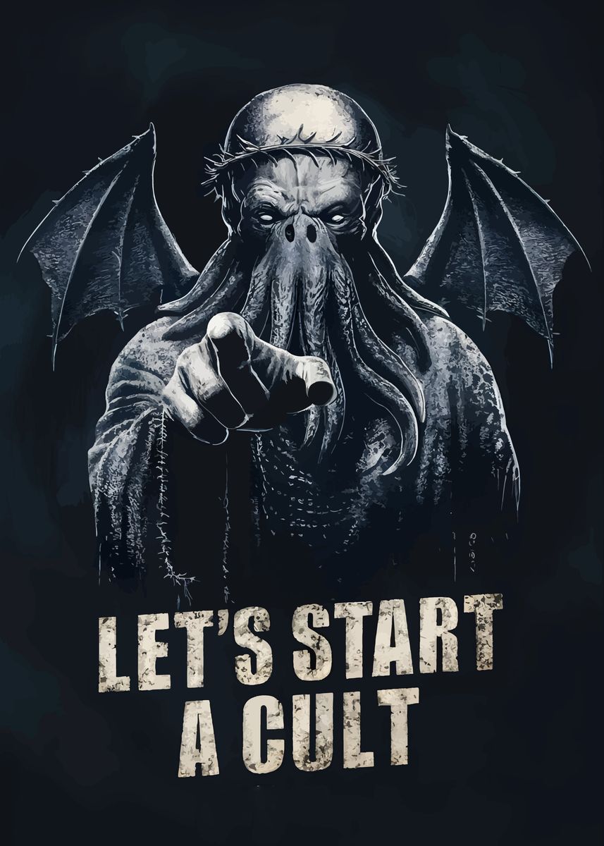 'Cthulhu Cult Poster' Poster, picture, metal print, paint by | Displate