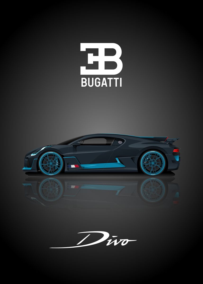 'Bugatti Divo' Poster, picture, metal print, paint by Conceptual ...
