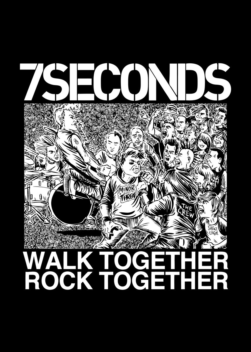 '7 Seconds Band Walk Together Rock Together' Poster, picture, metal ...