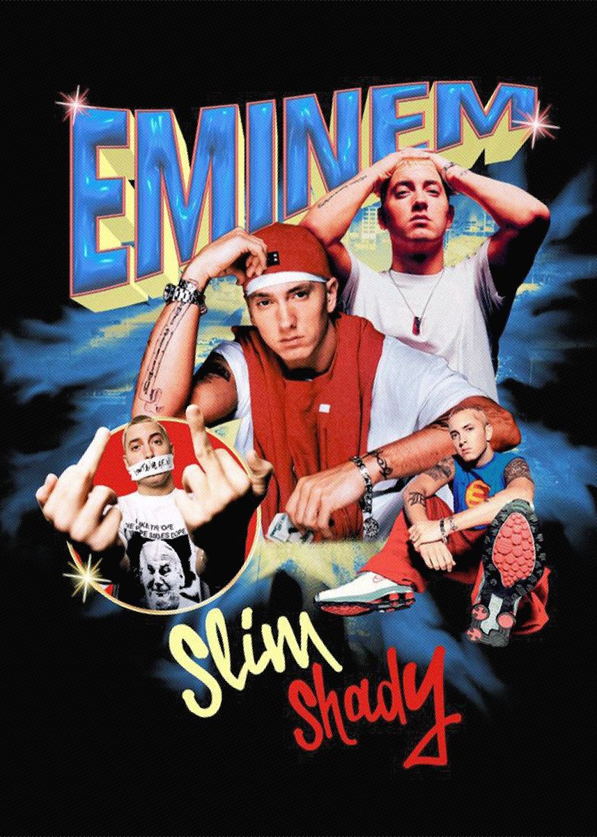 'Eminem Rapper MUsic' Poster, picture, metal print, paint by dewkamm ...