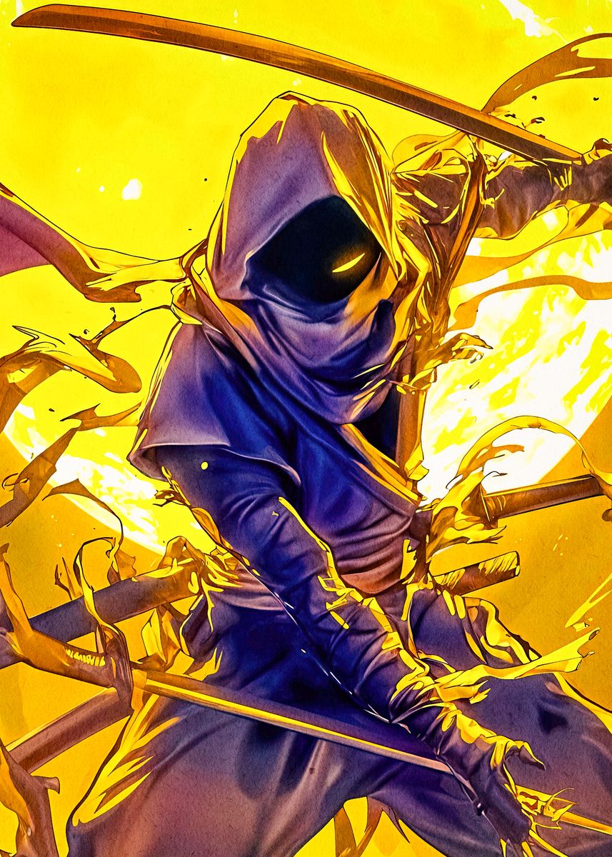 'Shadow Ninja ' Poster, picture, metal print, paint by Christy Gilliam ...
