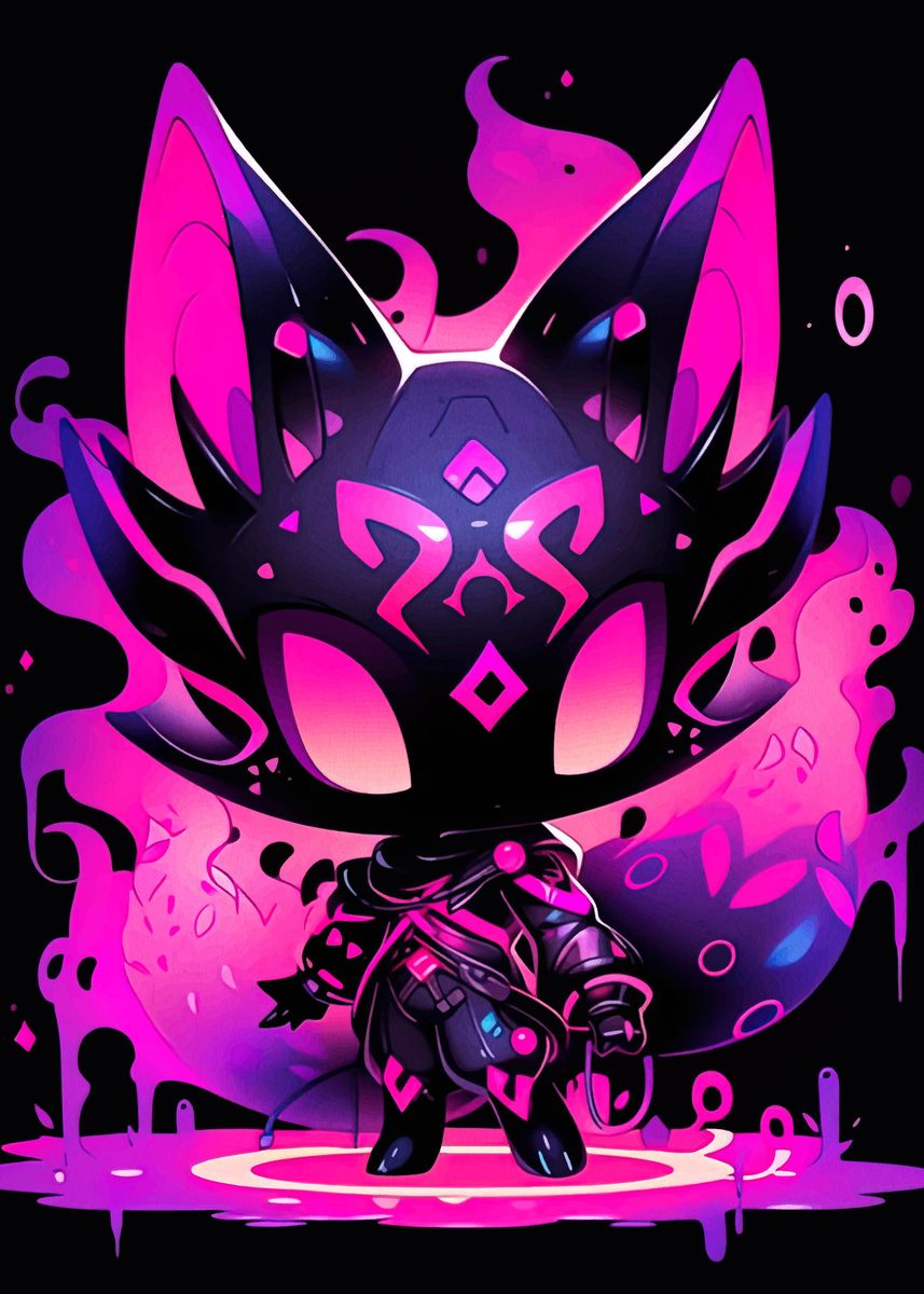 'Dark Fox Character Art' Poster, picture, metal print, paint by | Displate
