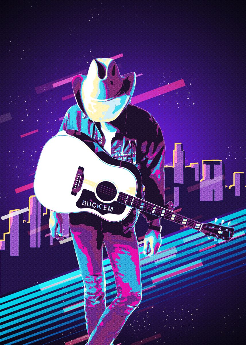 'Dwight David Yoakam' Poster, picture, metal print, paint by ron art ...