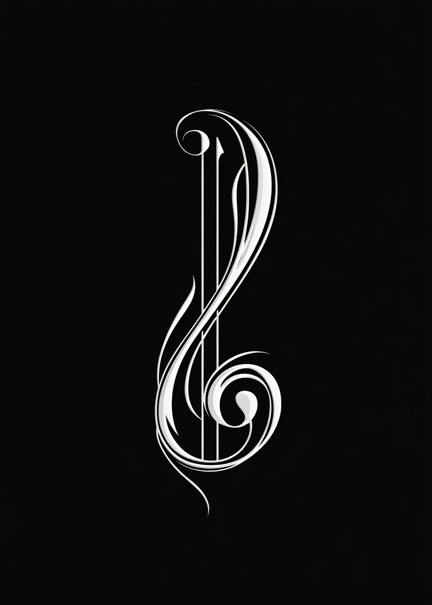 'Treble Clef Design' Poster, picture, metal print, paint by Engpau ...