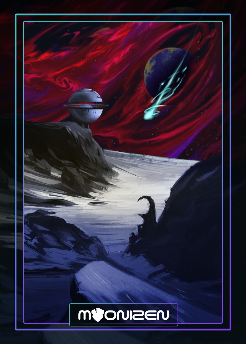 'Alien Chuid Invasion' Poster, picture, metal print, paint by Moonizen Studios | Displate