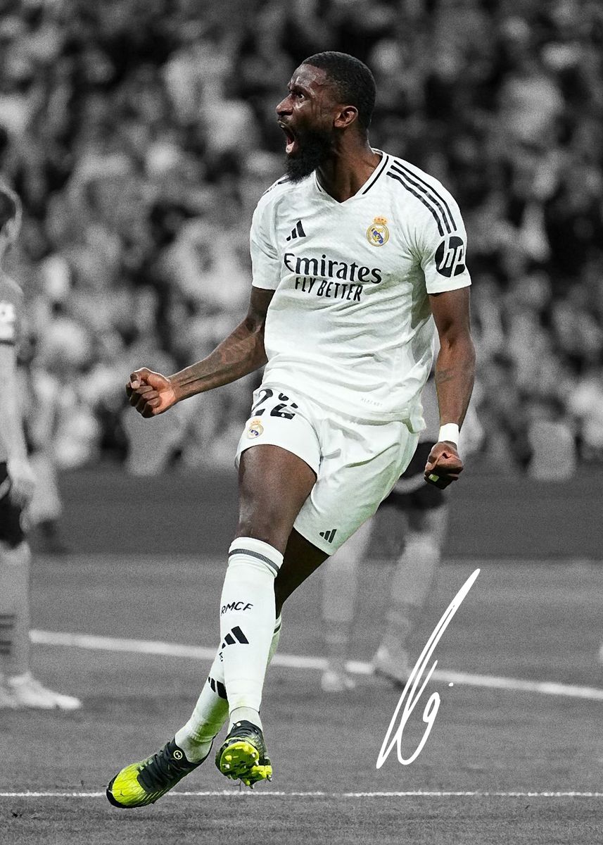 'Antonio Rudiger' Poster, picture, metal print, paint by Brian John ...