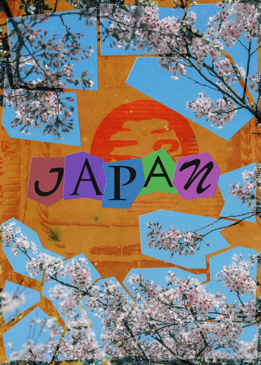 'Japan Collage Art' Poster, picture, metal print, paint by 157Digital ...