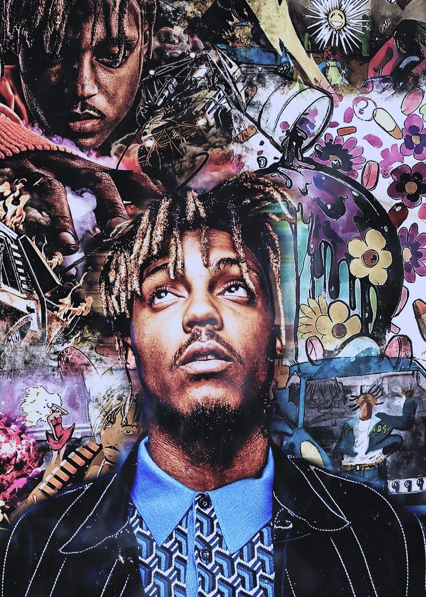 'Juice WRLD' Poster, picture, metal print, paint by Tom Jocz | Displate