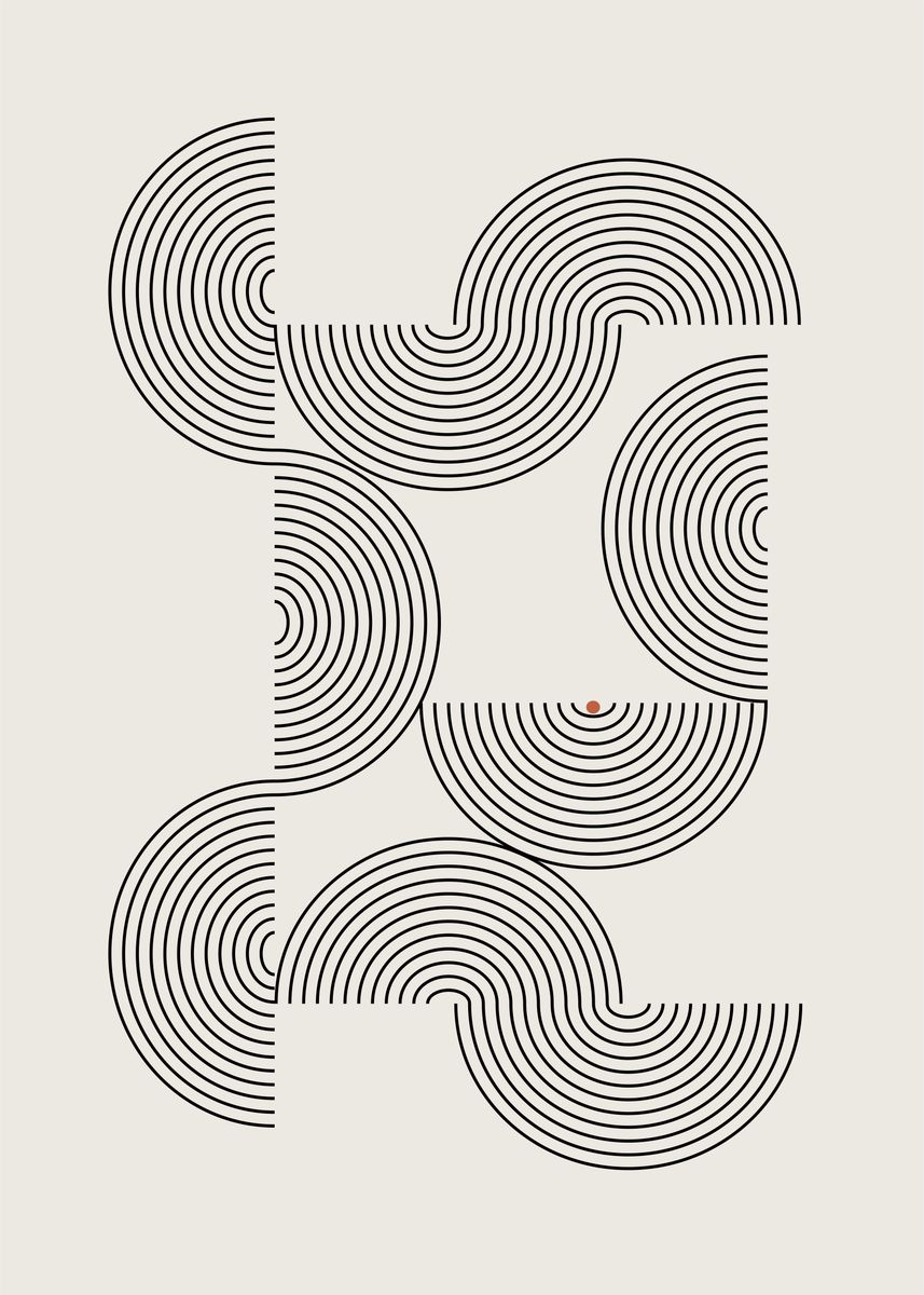 'Abstract Geometric Art' Poster, picture, metal print, paint by Ratna Mutia Dewi | Displate