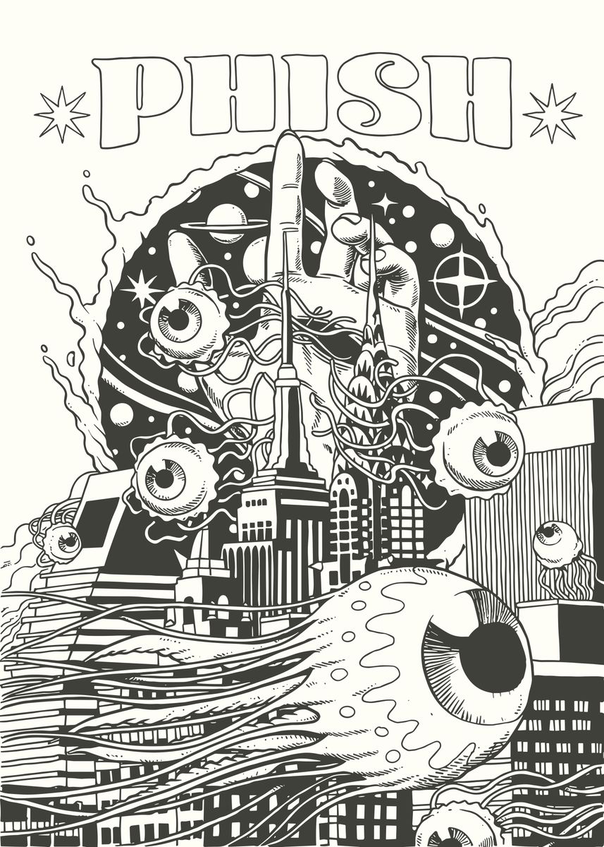 'Phish Band Poster' Poster, picture, metal print, paint by Bendrat Core ...