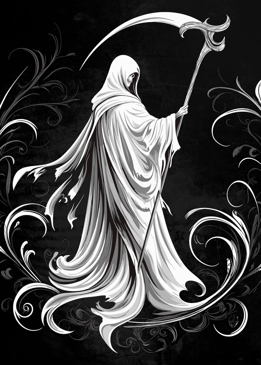 'Grim Reaper' Poster, picture, metal print, paint by pixelbull Medieval ...