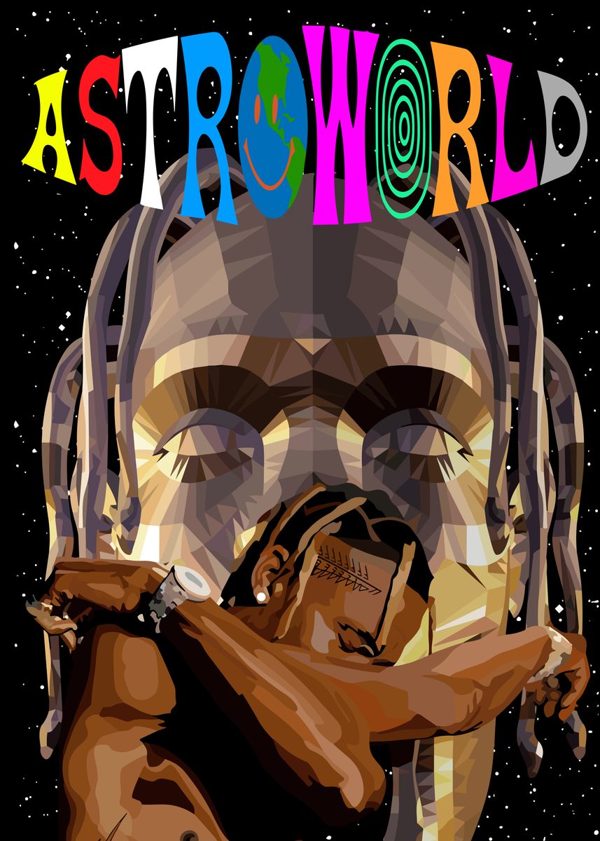 'Travis Scott Astroworld' Poster, picture, metal print, paint by ...