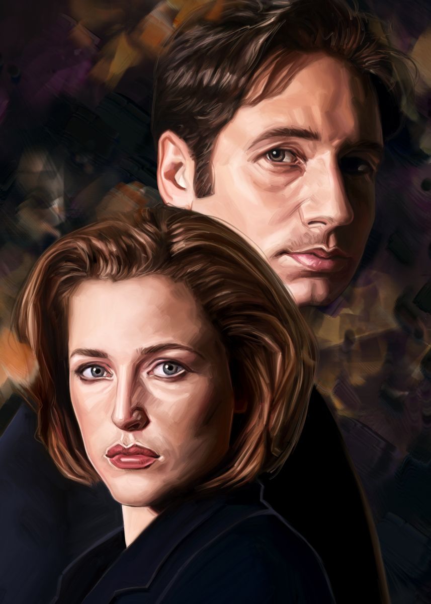 'The X-Files: Mulder & Scully' Poster, picture, metal print, paint by ...