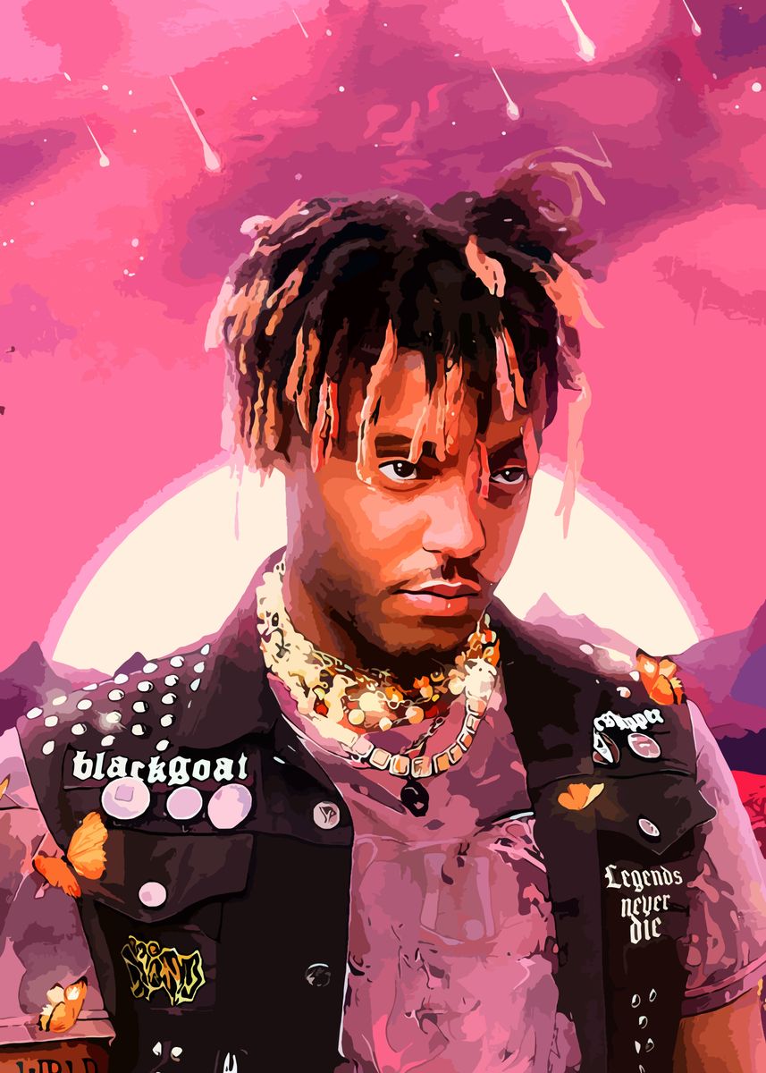 'Juice wrld rapper rap' Poster, picture, metal print, paint by Free ...