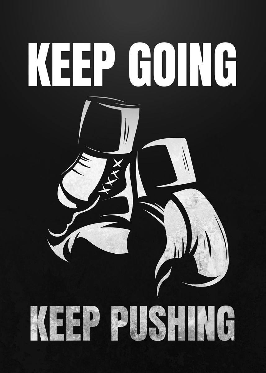 'Boxing Gloves Motivation ' Poster, picture, metal print, paint by ...