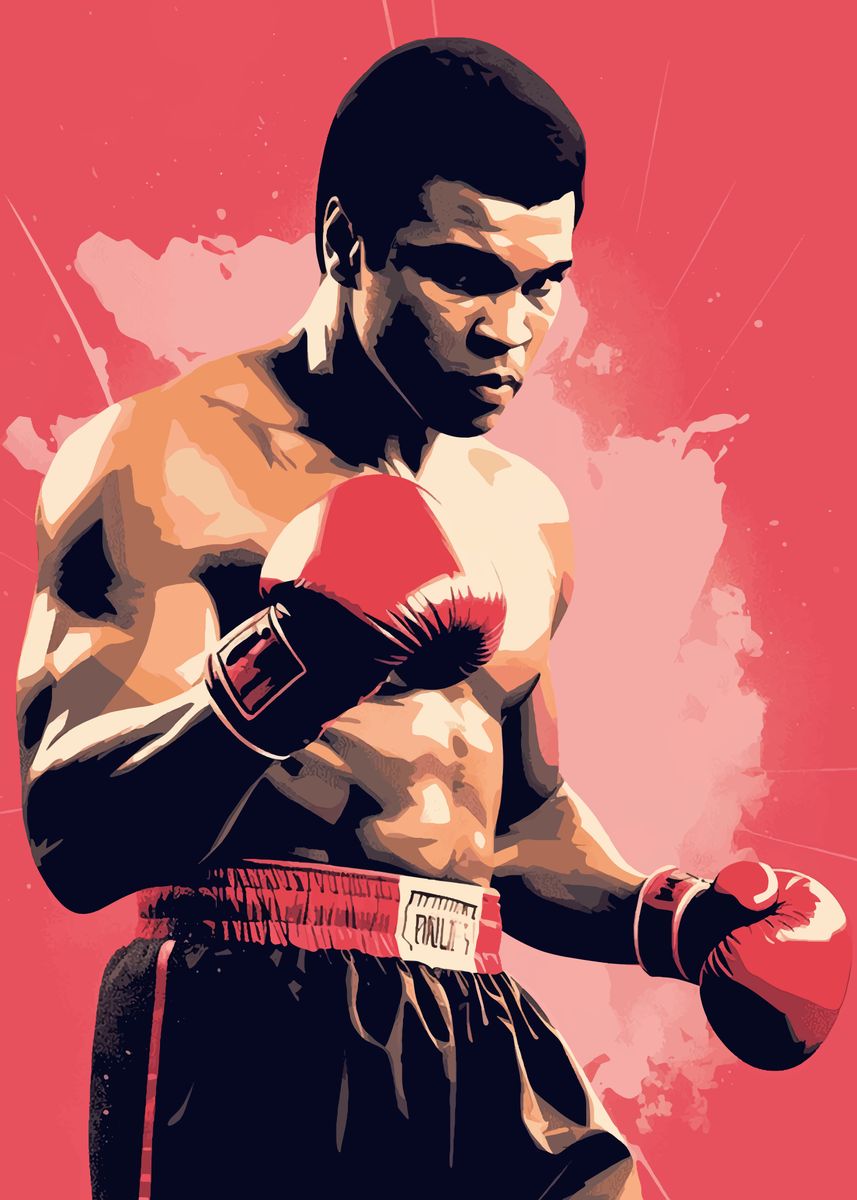 'Muhammad Ali Boxing Poster' Poster, picture, metal print, paint by ...