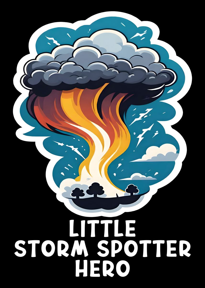 'Storm Spotter Hero Storm Chasing Kids' Poster, picture, metal print ...