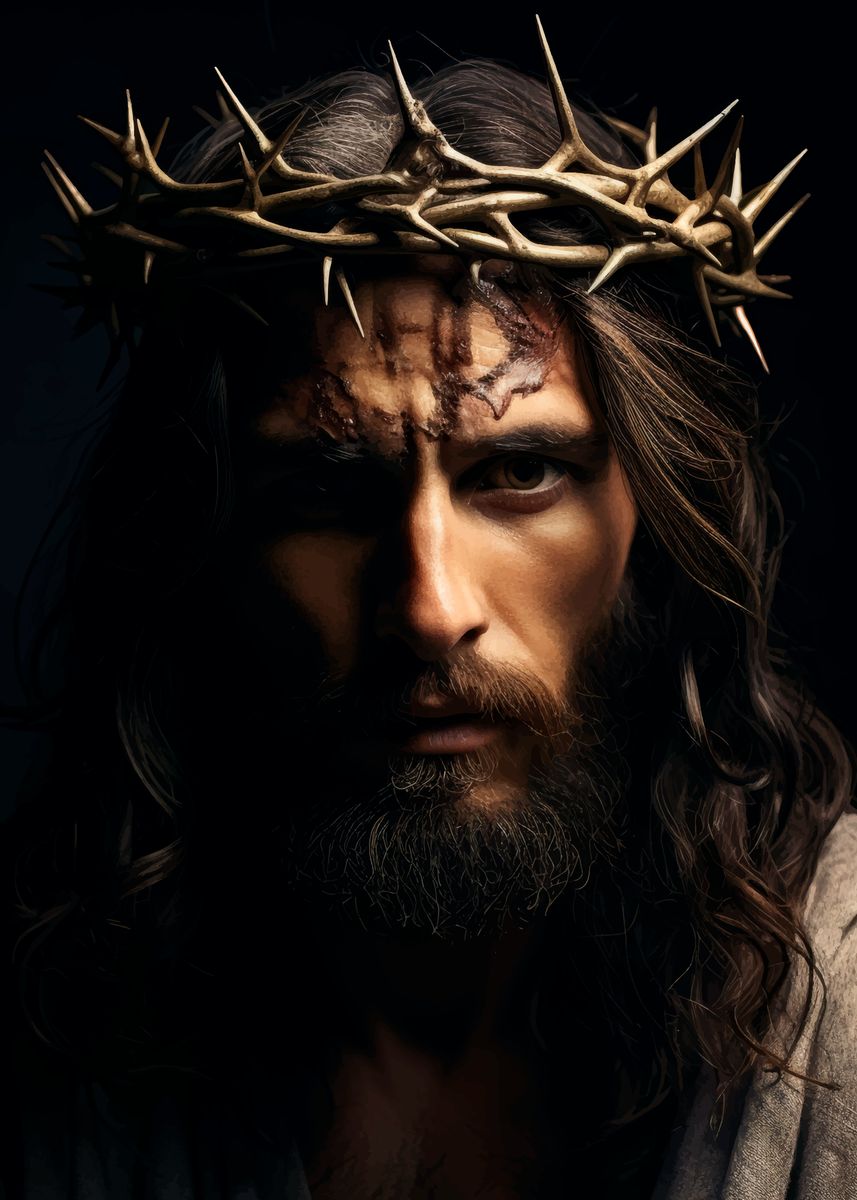 'Jesus Christ Portrait' Poster, picture, metal print, paint by You ...