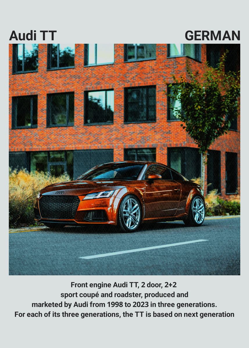 'Audi TT Coupe' Poster, picture, metal print, paint by Brexmore ...