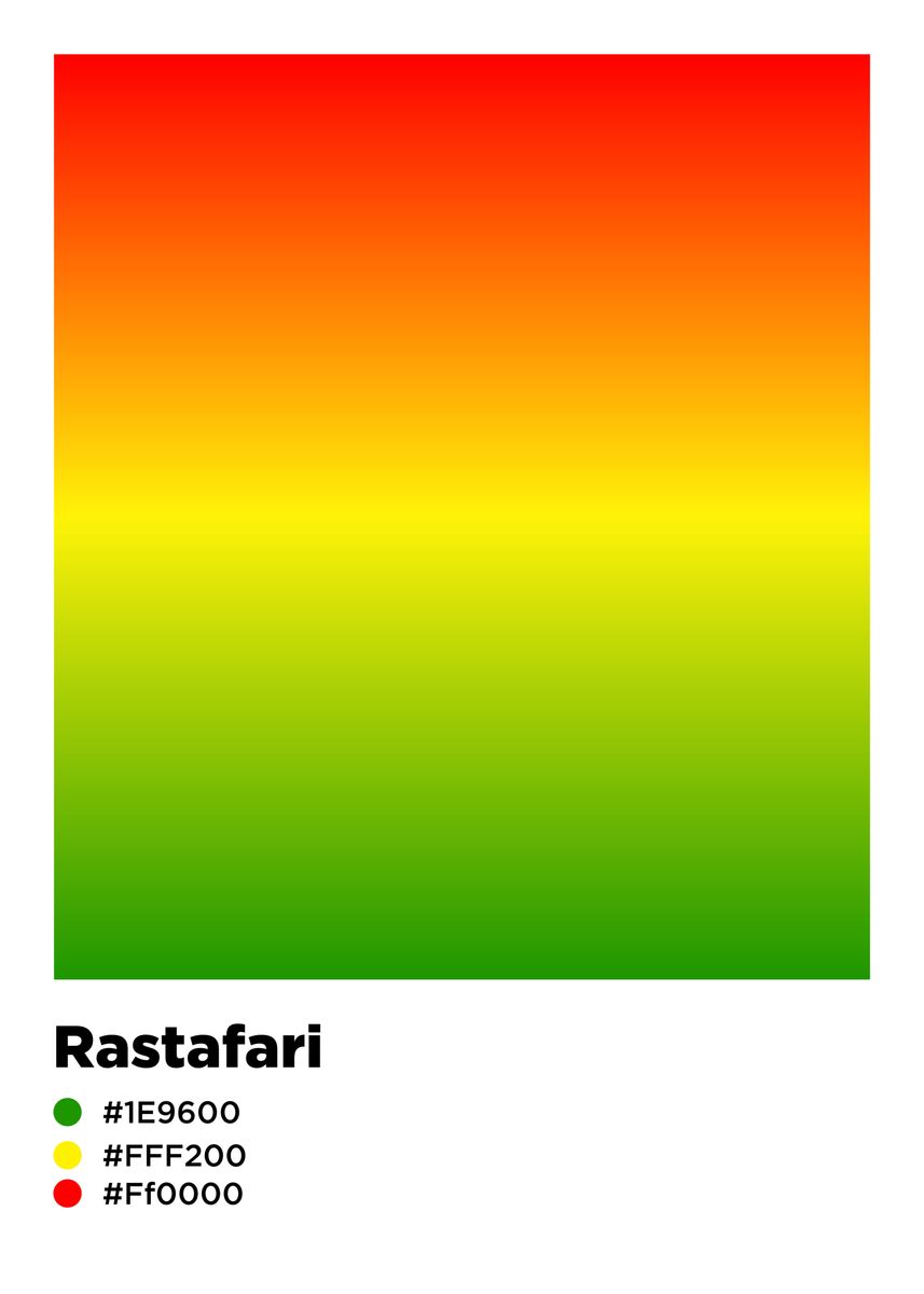 'Rastafarian Color Gradient' Poster, picture, metal print, paint by Top ...