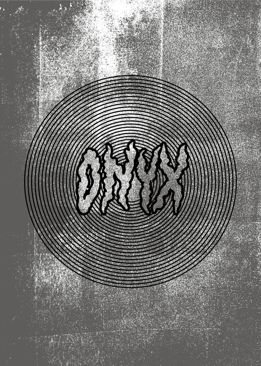 'Onyx Logo with Grunge Effect' Poster, picture, metal print, paint by ...