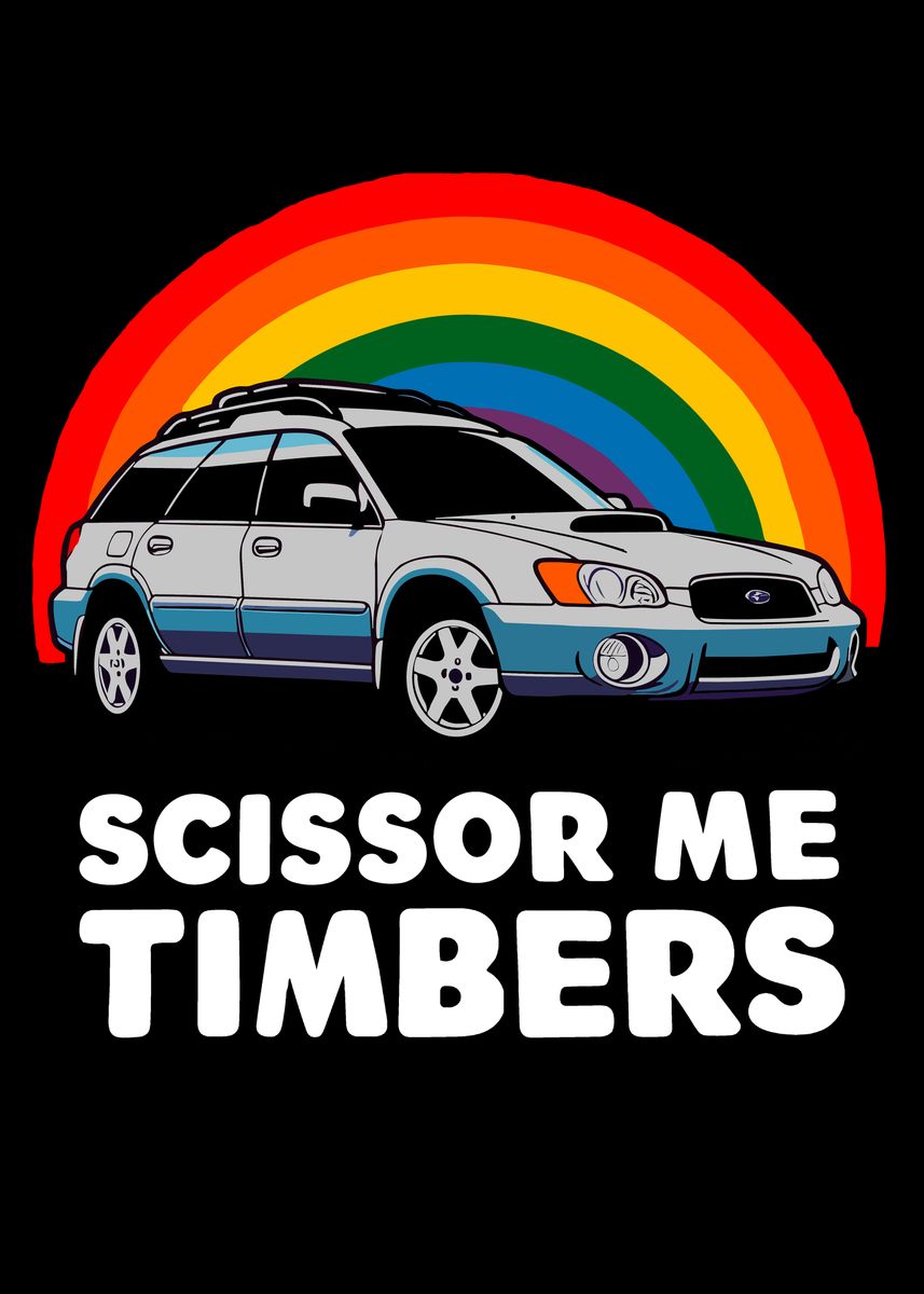 'Scissor Me Timbers Station Wagon' Poster, picture, metal print, paint ...