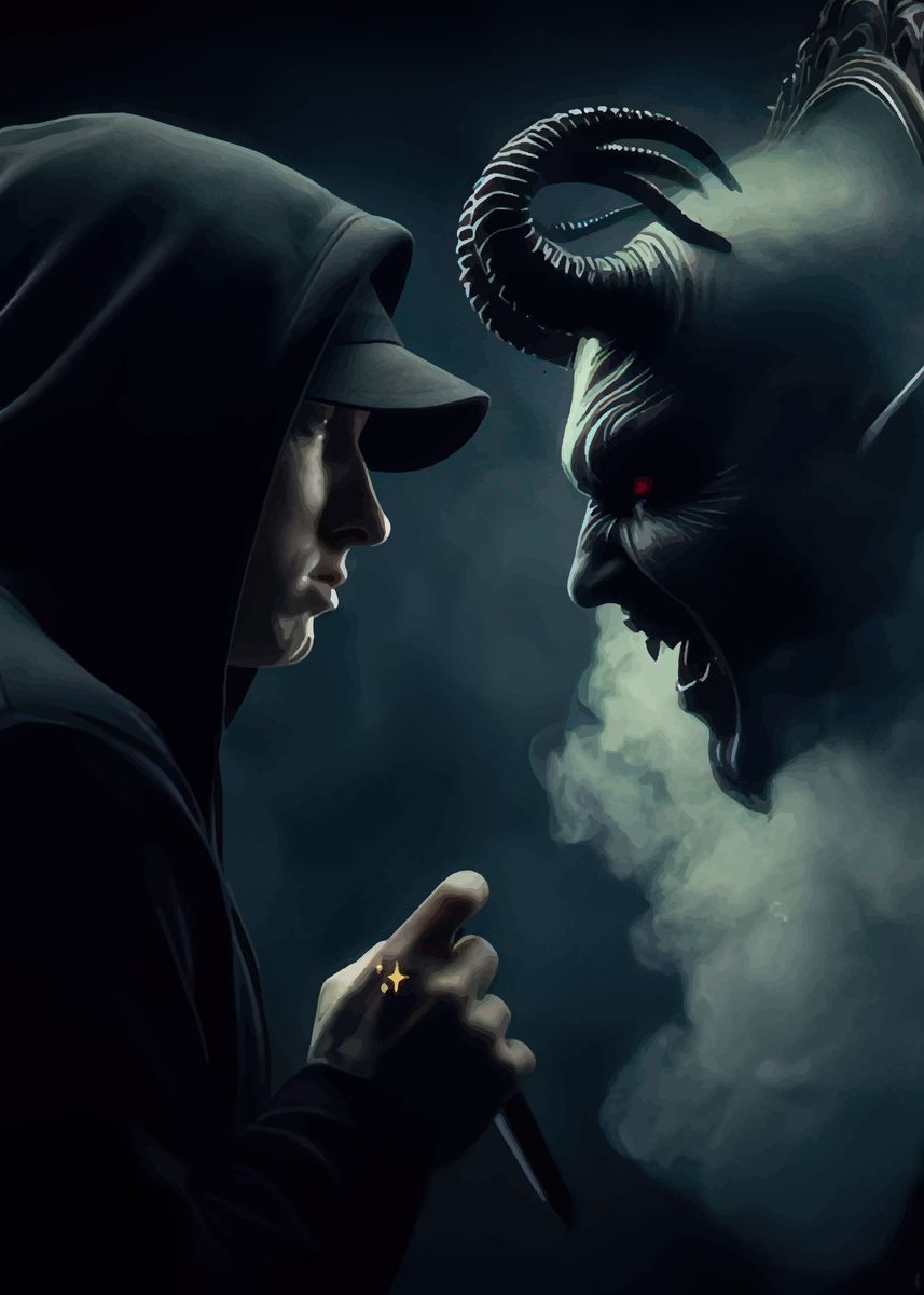 'Eminem vs. Devil' Poster, picture, metal print, paint by master art ...