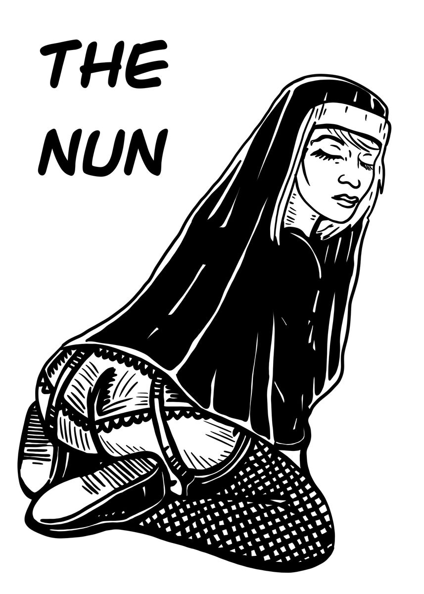 'The Nun Illustration' Poster, picture, metal print, paint by tukang ...