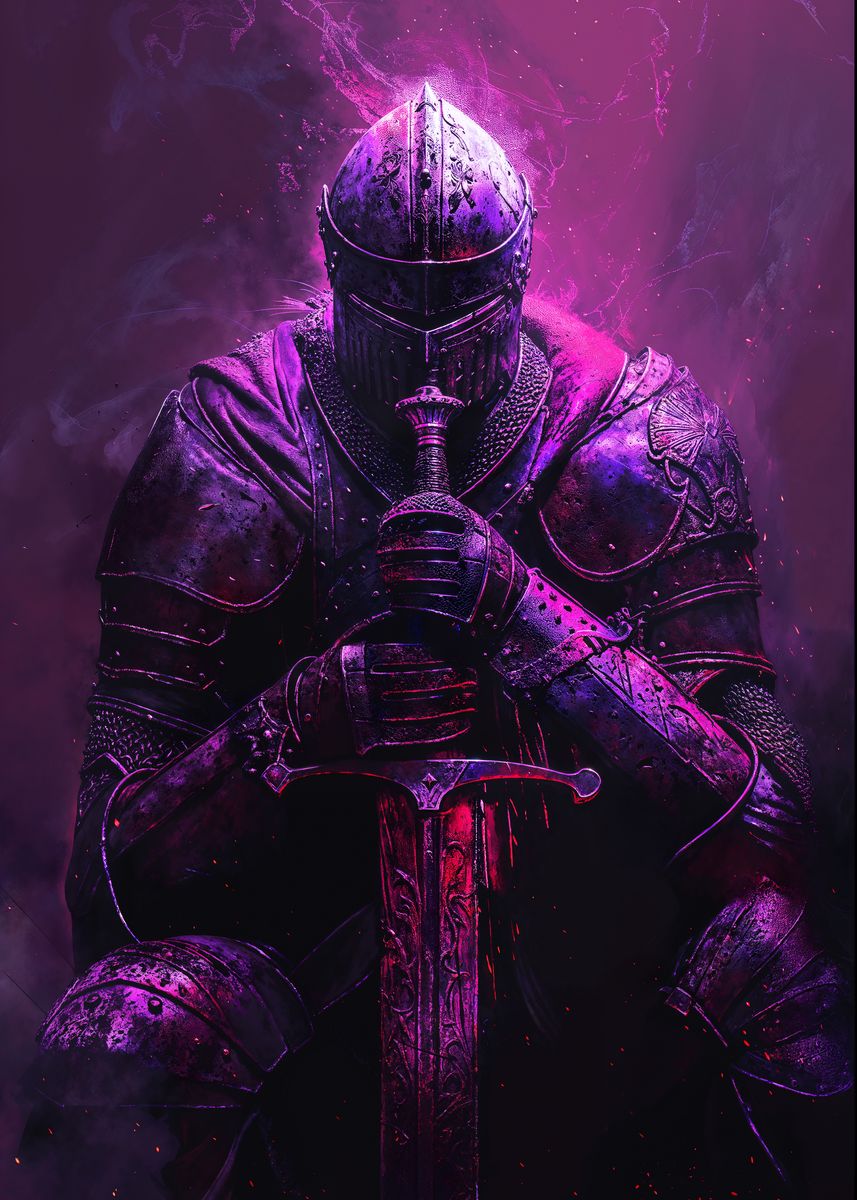 'Knight of the Purple Dawn' Poster, picture, metal print, paint by ...