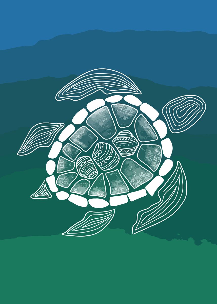 'Sea Turtle' Poster, picture, metal print, paint by Mikailo russo ...