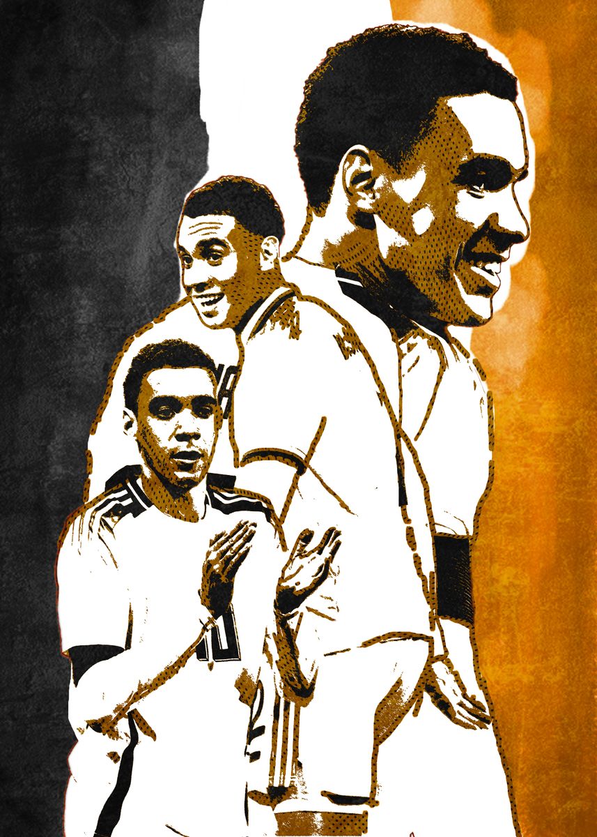 'Football Player Portrait' Poster, picture, metal print, paint by ...