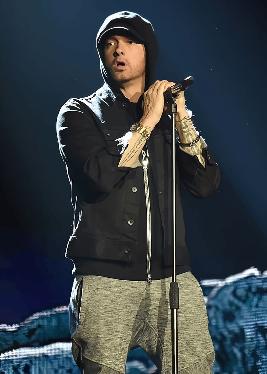 'Eminem Performing Live' Poster, picture, metal print, paint by modal ...