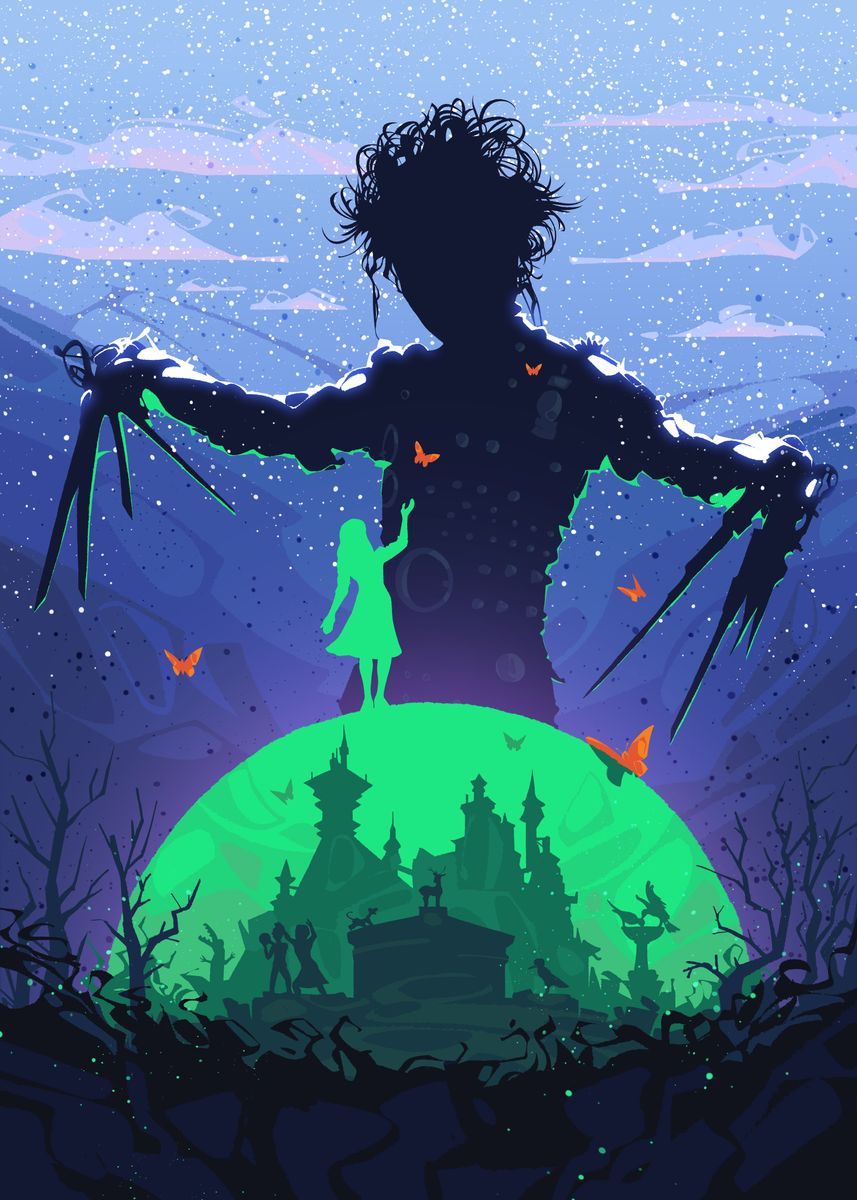 'Scissor Horror' Poster, picture, metal print, paint by Nikita Abakumov ...