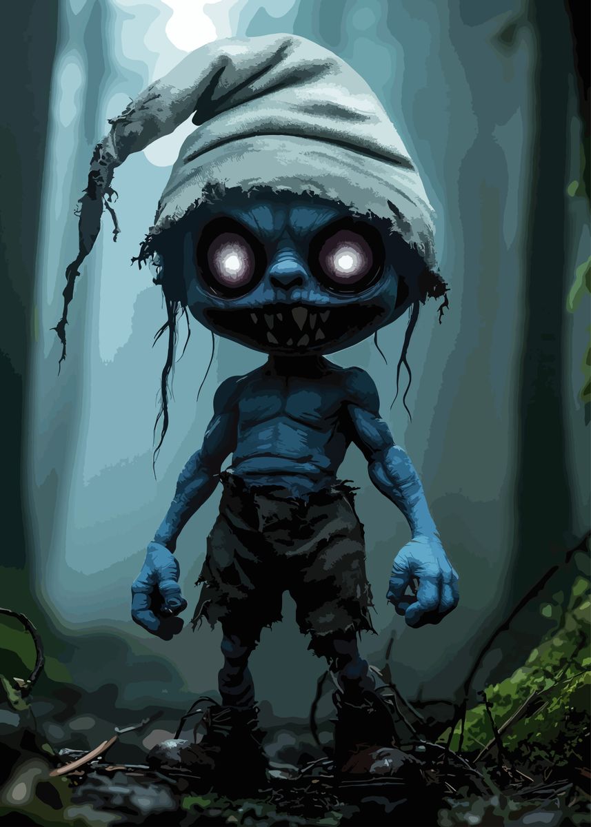 'Creepy Blue Goblin' Poster, picture, metal print, paint by TKY54 ...