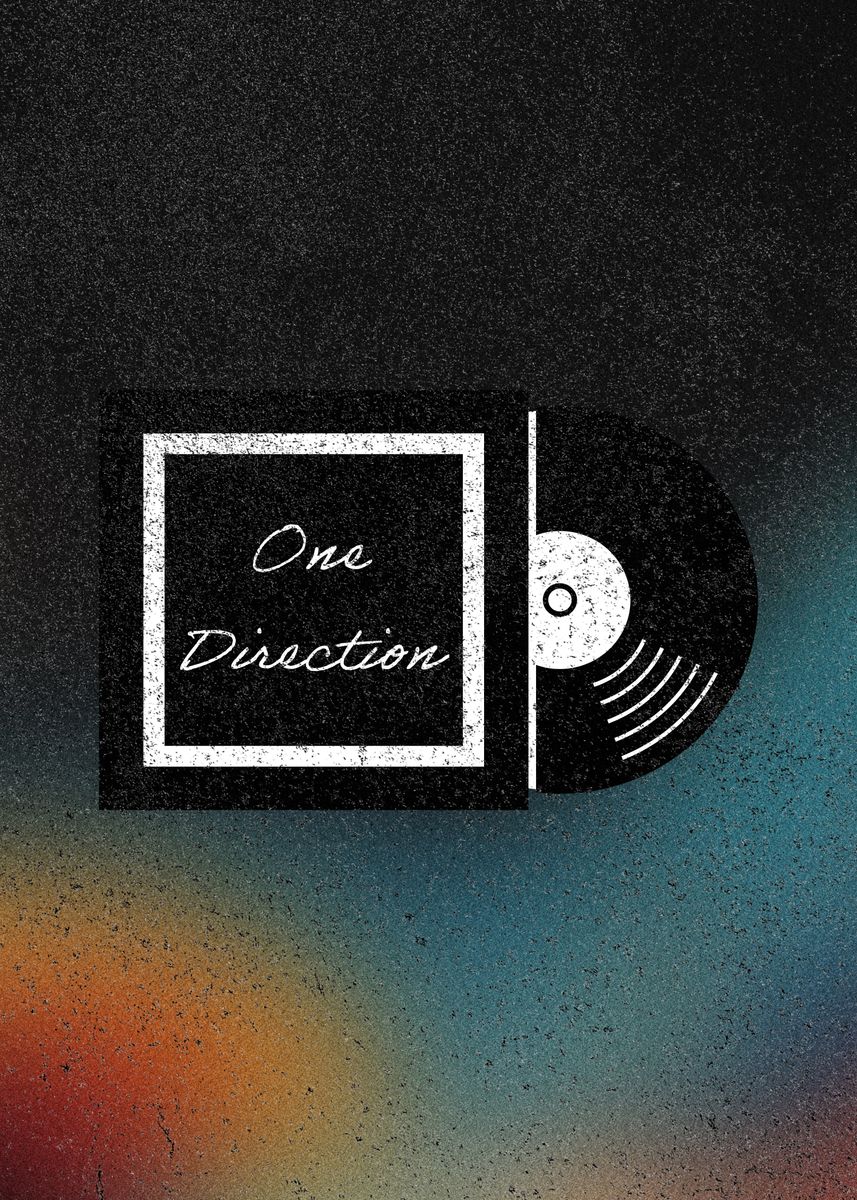 'One Direction Vinyl Record' Poster, picture, metal print, paint by ...