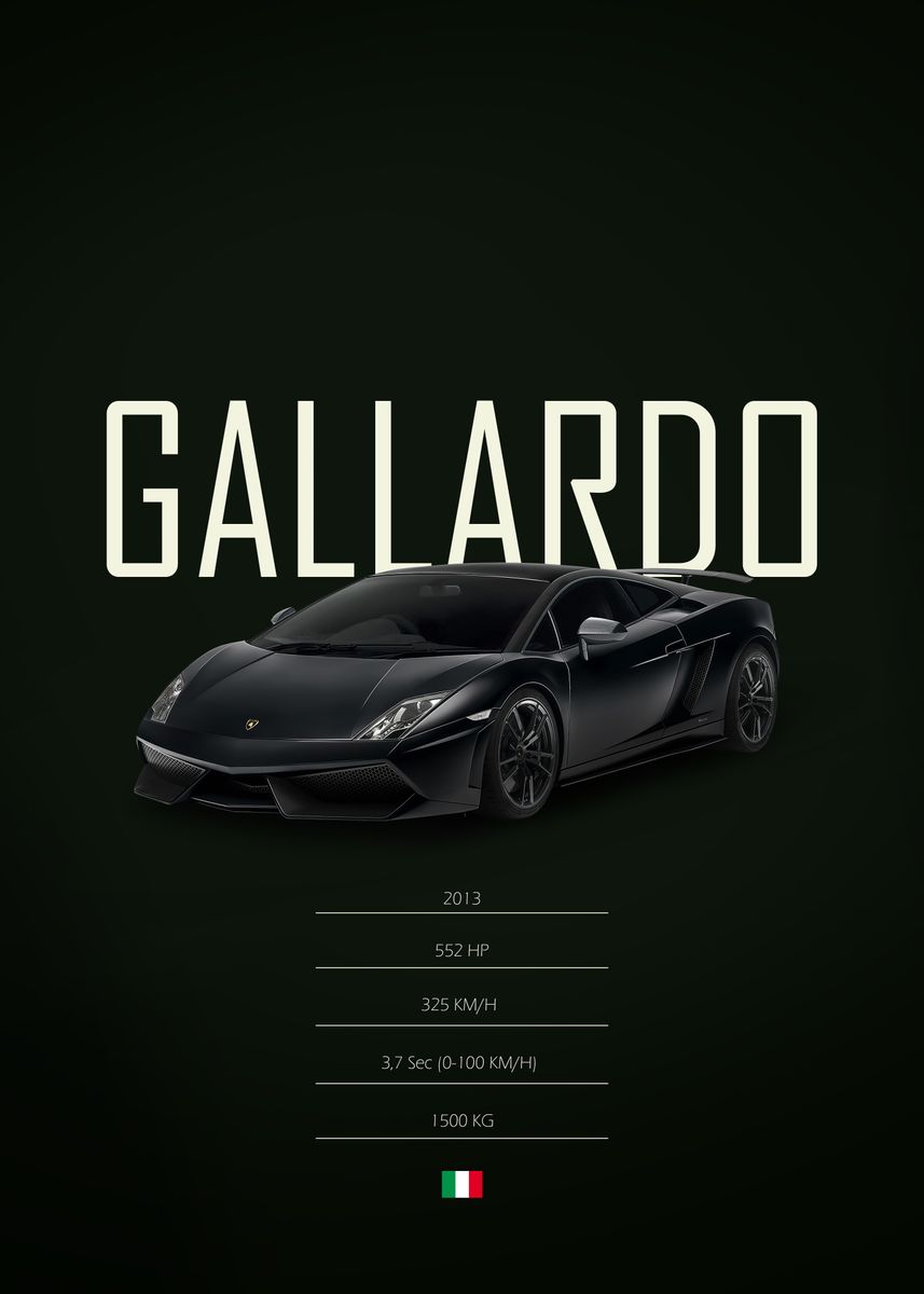 '2013 Lamborghini Gallardo' Poster, picture, metal print, paint by ...